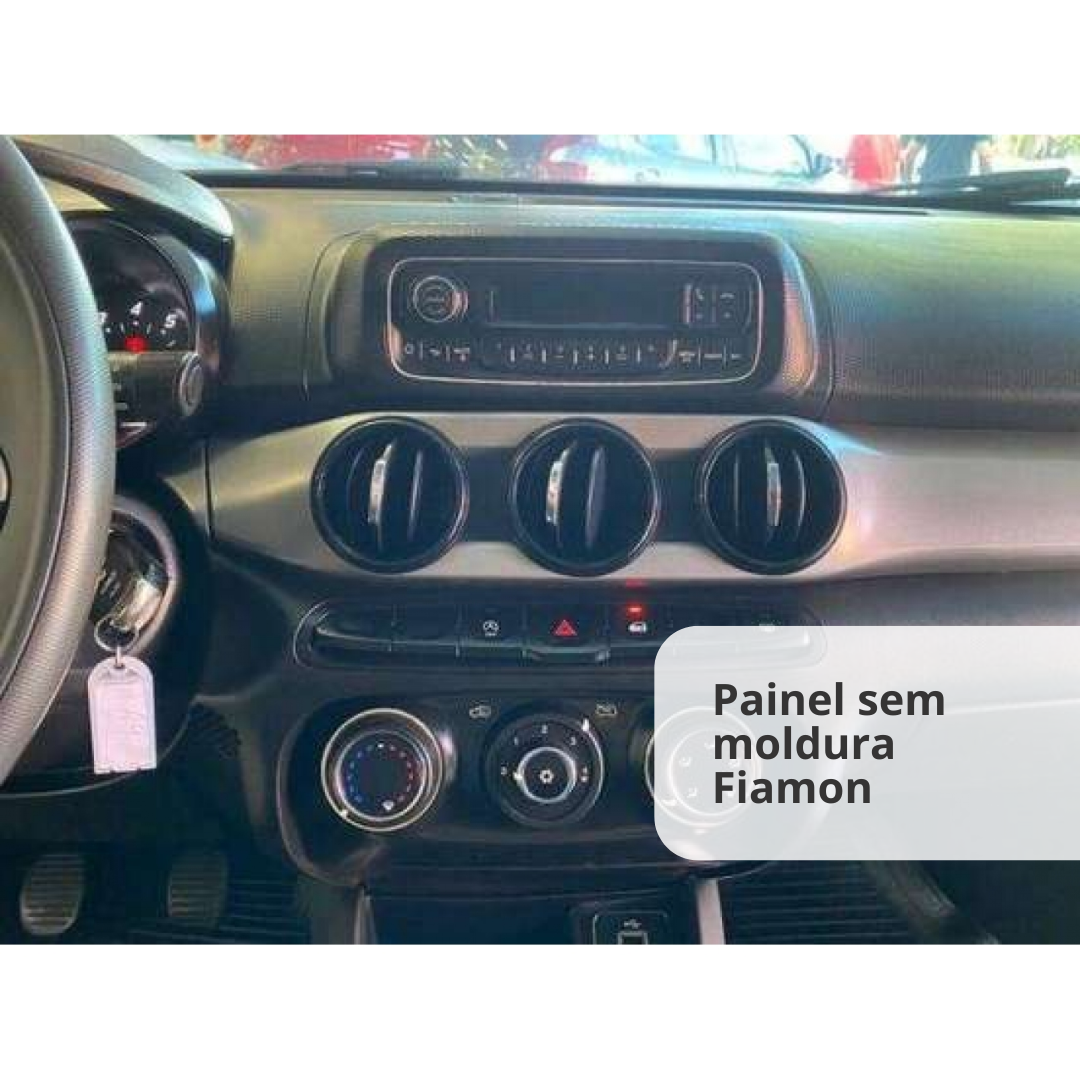 Moldura 2 Din Fiat Argo, Cronos - Preta